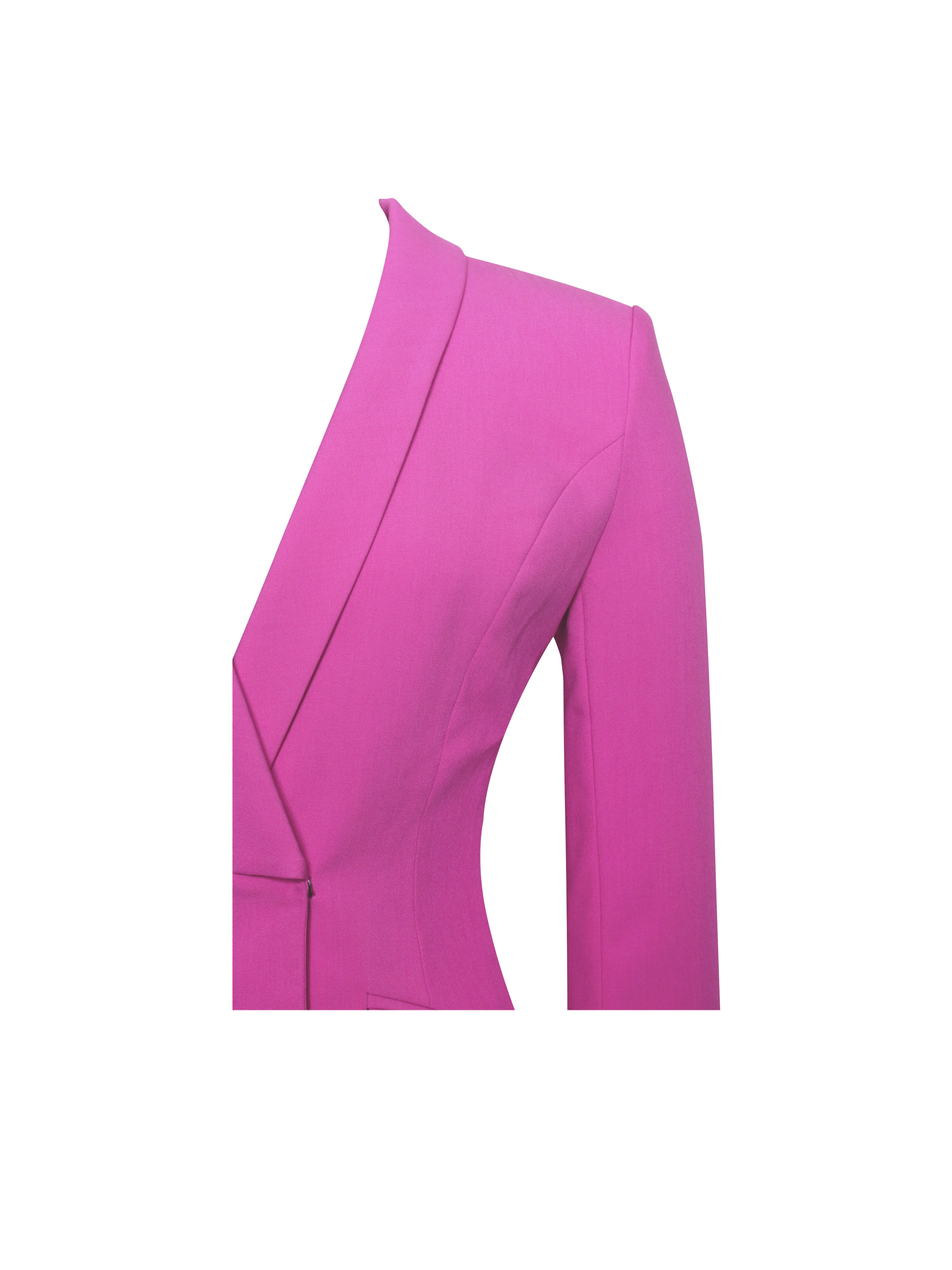 Madeline Fuchsia Feather Trim Blazer Dress – Miss Circle